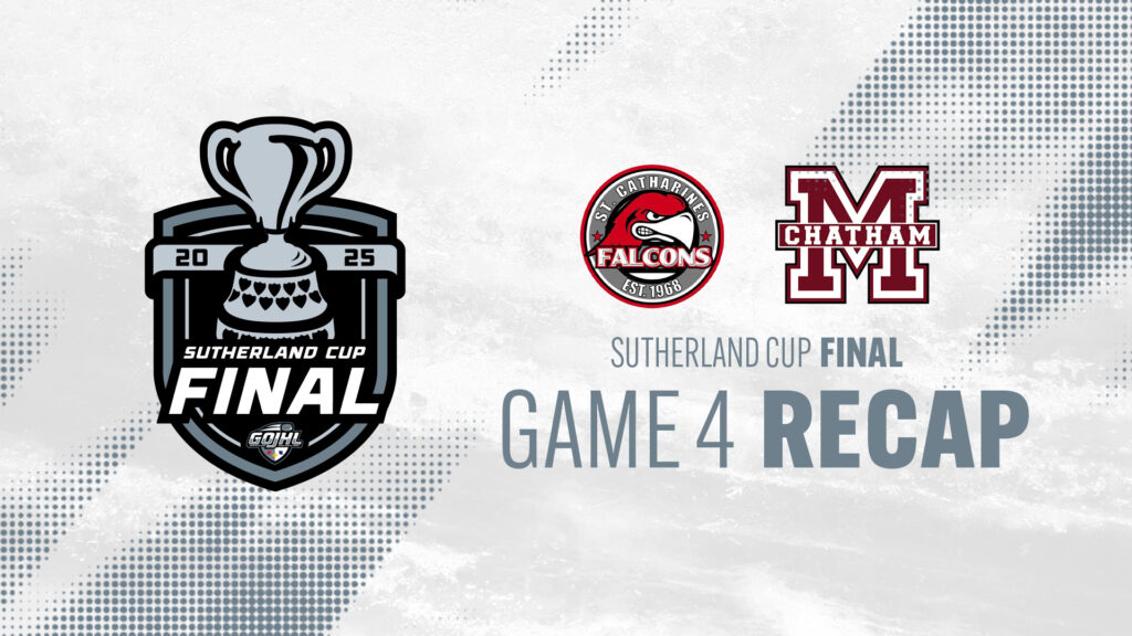 RECAP: Game 4, Sutherland Cup: Maroons 5 at Falcons 8 | St. Catharines ...